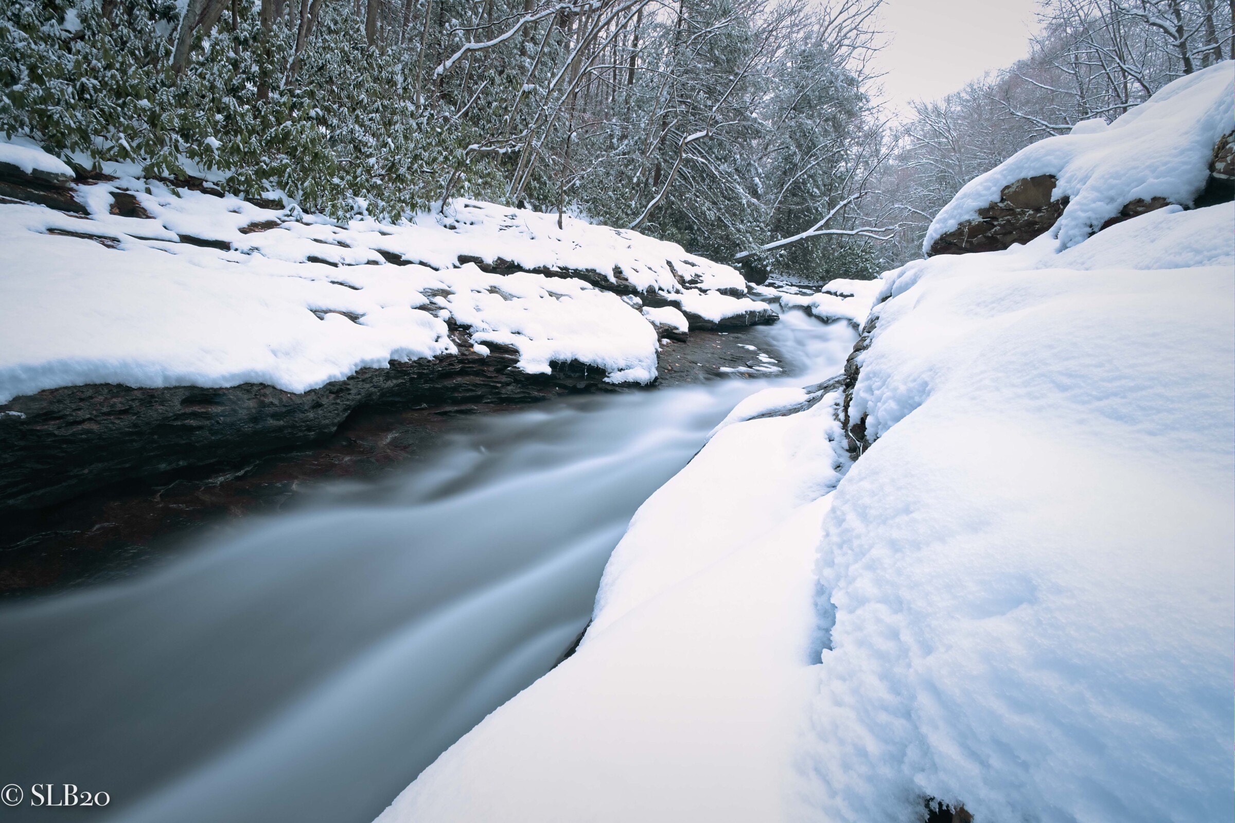 Ohiopyle Water slides in Winter | SLB Photography